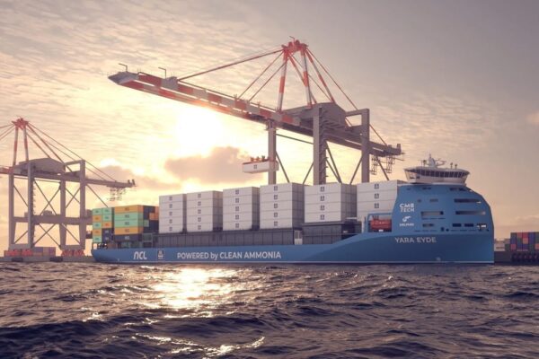 Steel cut for first container ship with ammonia propulsion